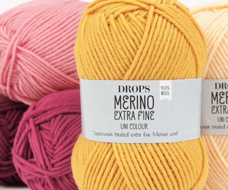 DROPS Merino Extra Fine 100% merino vilna 50gr/105m| Hobbymarket.lt